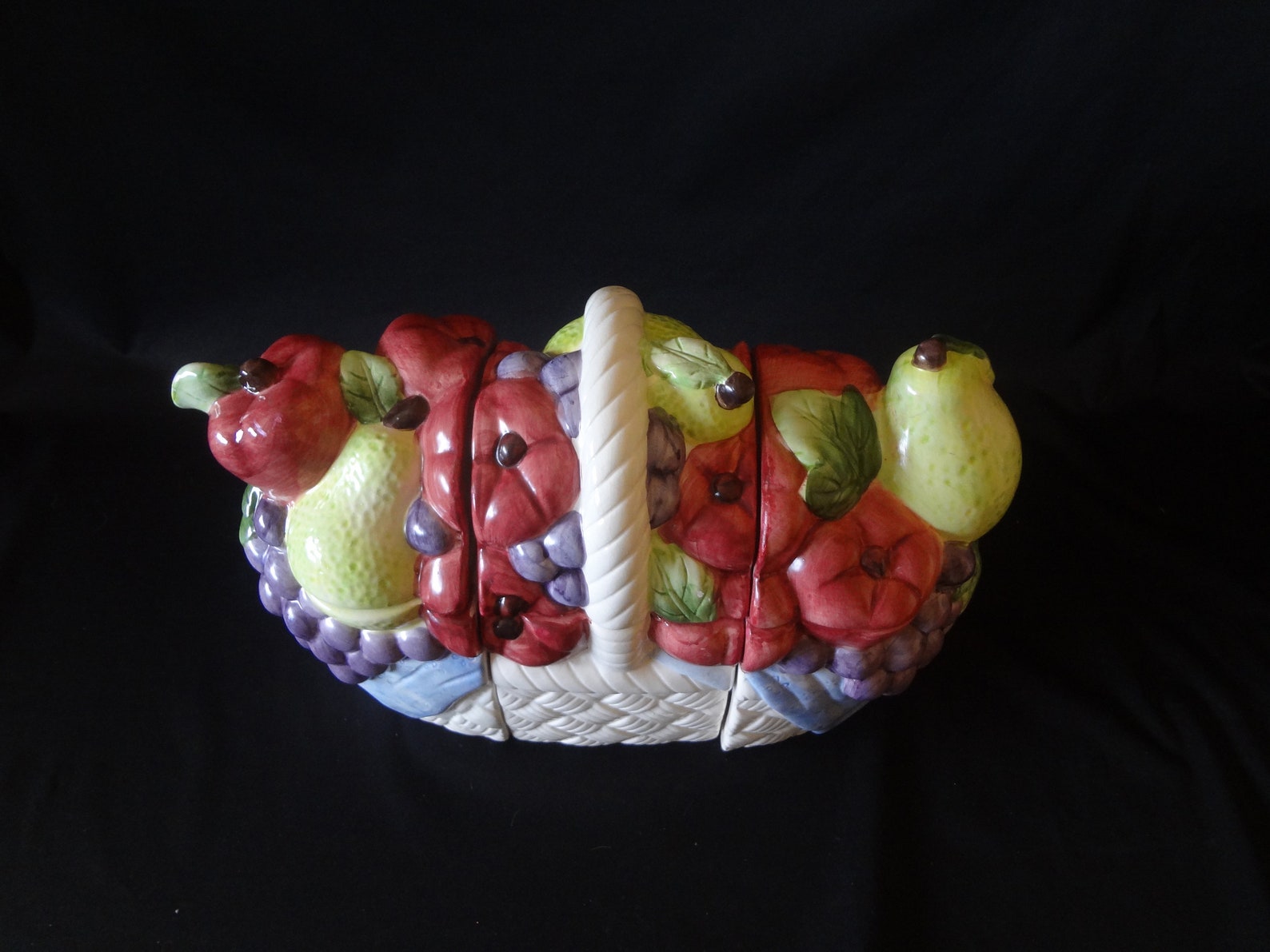 CANISTER SET Basket of Fruit CKAO 1994 - Etsy