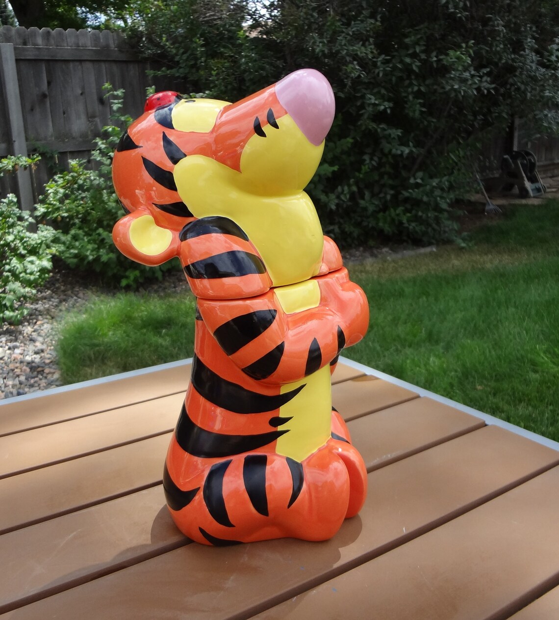 COOKIE JAR Tigger Too Lady Bug on Head Disney Treasure - Etsy