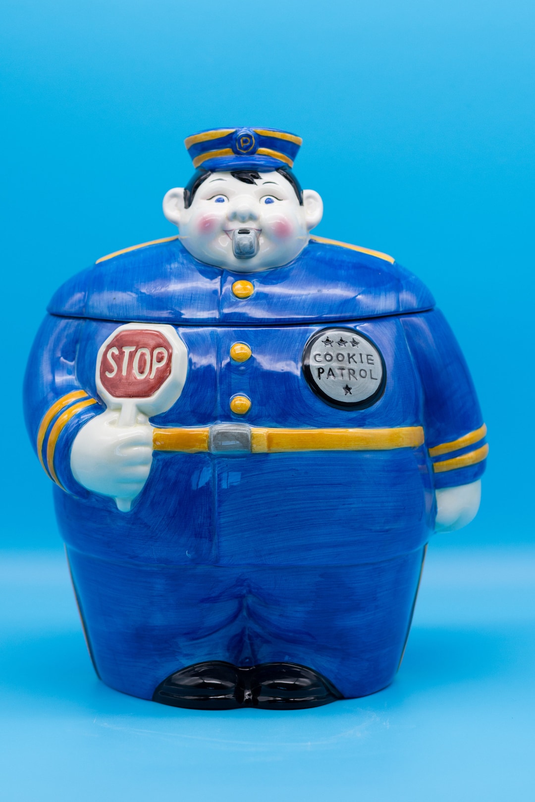 COOKIE JAR * POLICEMAN, Clay Art 1994, - Etsy