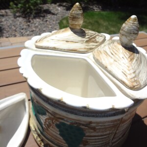 CANISTER SET ~ Three Piece on Lazy Susan, Vintage - Etsy
