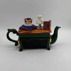 TEAPOT ~~ Crown on Desk, Tony Carter, Made in England. READ Description ...
