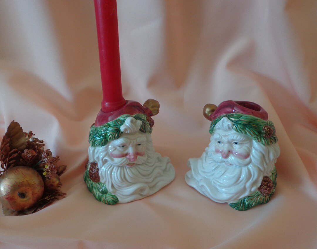 CANDLESTICK HOLDERS ~ Santa Claus, Christmas - Etsy