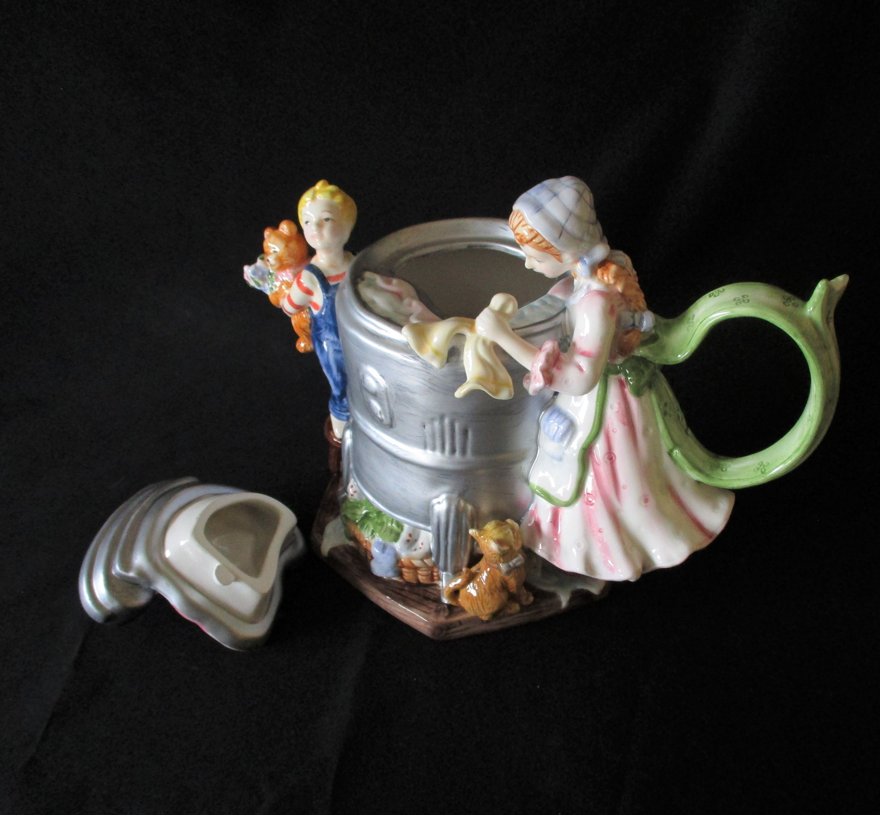 TEAPOT Washing Machine Vintage Family Dog Boy Bear - Etsy