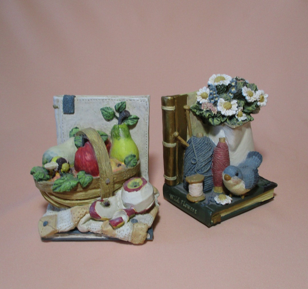 BOOKENDS * Wild Flowers & Fruit by Figi Flowers, Birds, Fruit, Yard ...