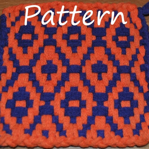 PATTERN Rainbow Diamond Twill Potholder Loop Pattern for Both | Etsy