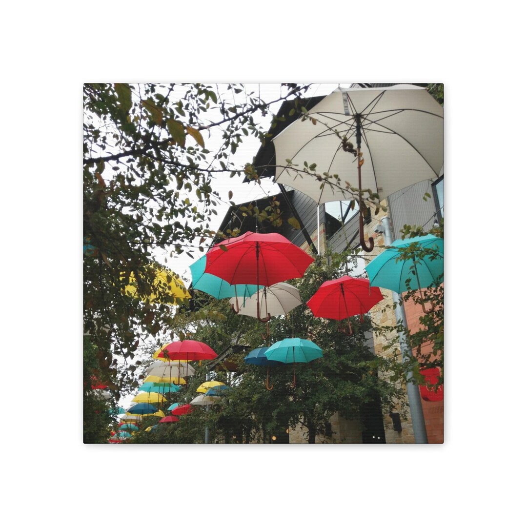 Umbrellas Canvas Wrap Around Edges: Festive Rain Fun Cover Photo ...