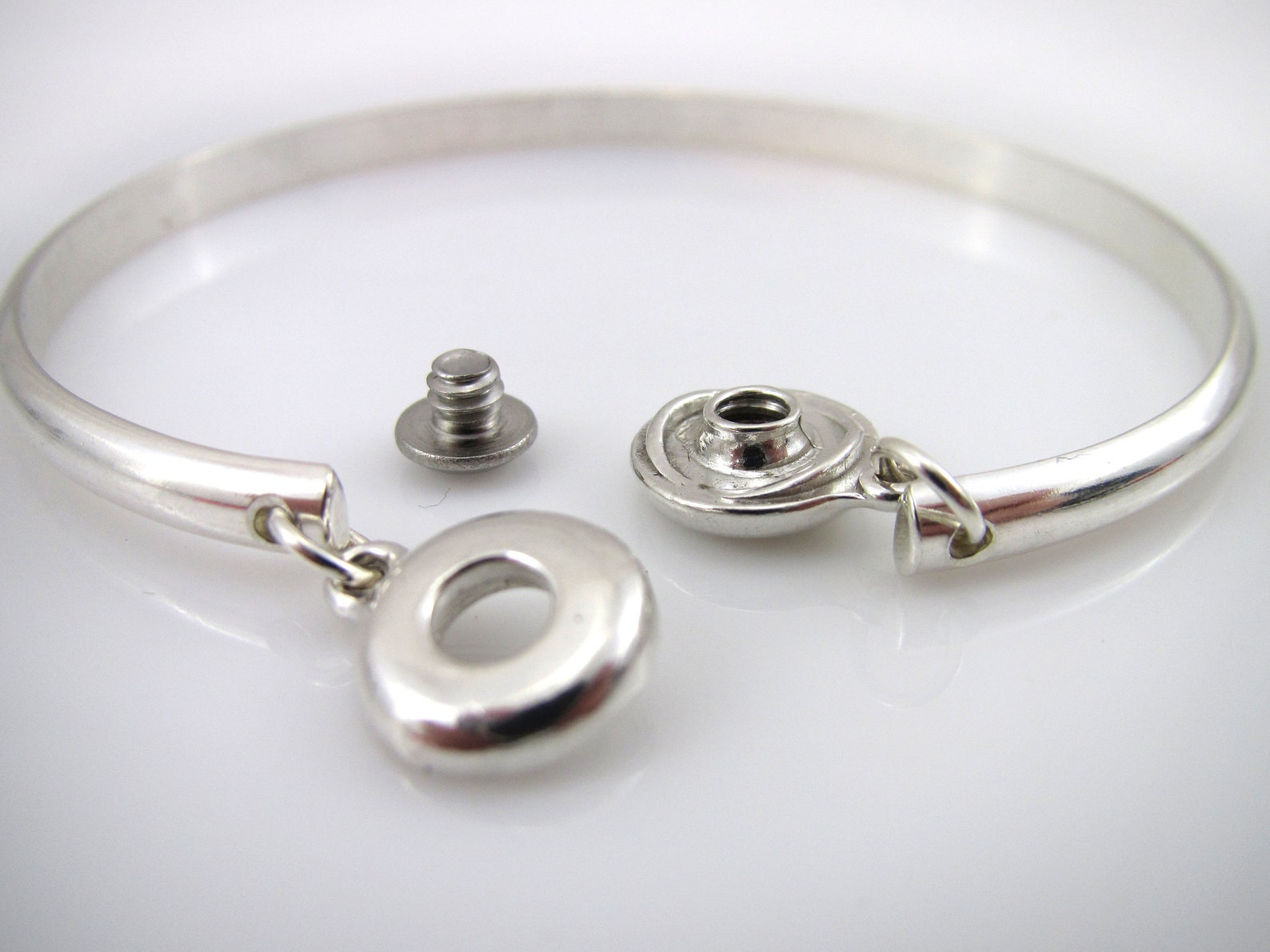 Sterling Silver Discreet Slave Bracelet Half Round 6 Gauge | Etsy