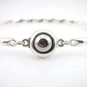 Sterling Silver Discreet Slave Bracelet Locking Cuff W/ 10 Gauge Round ...