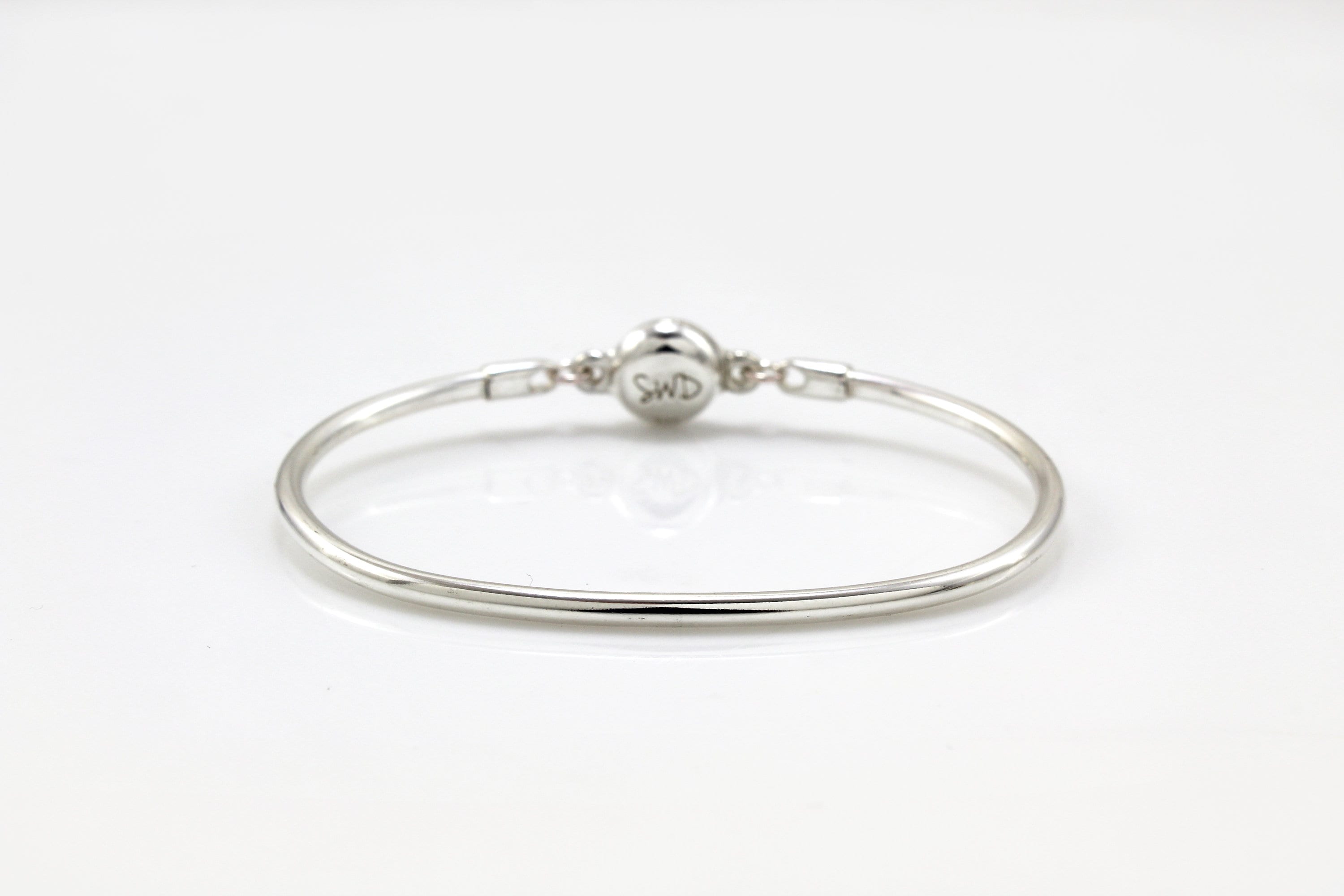 Sterling Silver Discreet Slave Bracelet - 10 Gauge Round Locking Cuff W ...
