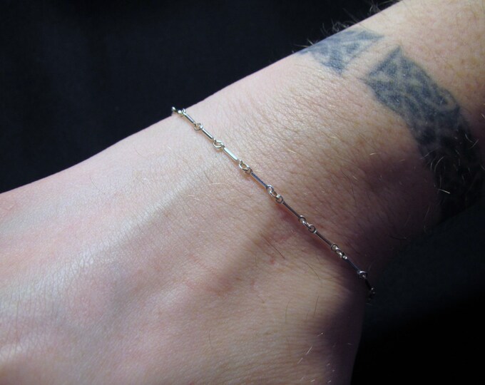 Sterling Silver Discreet Slave Bracelet / Anklet - Permanent Locking ...