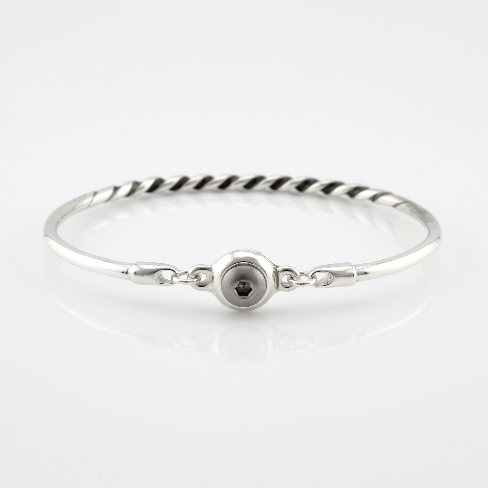 Sterling Silver Discreet Slave Bracelet - Locking Cuff W/ 10 Gauge ...