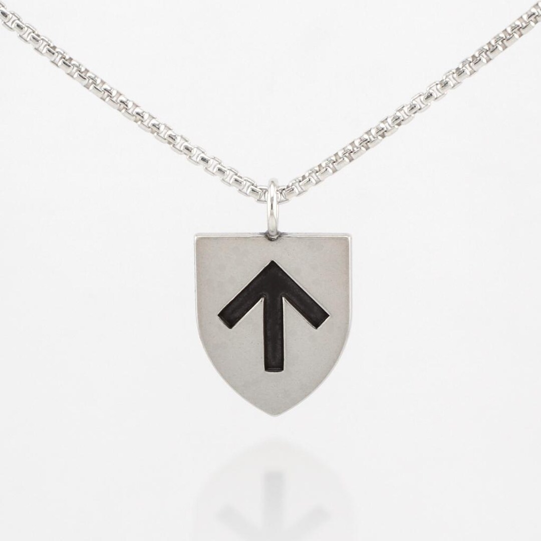 Sterling Silver Dominant Male Ownership Icon Pendant on Box Chain ...