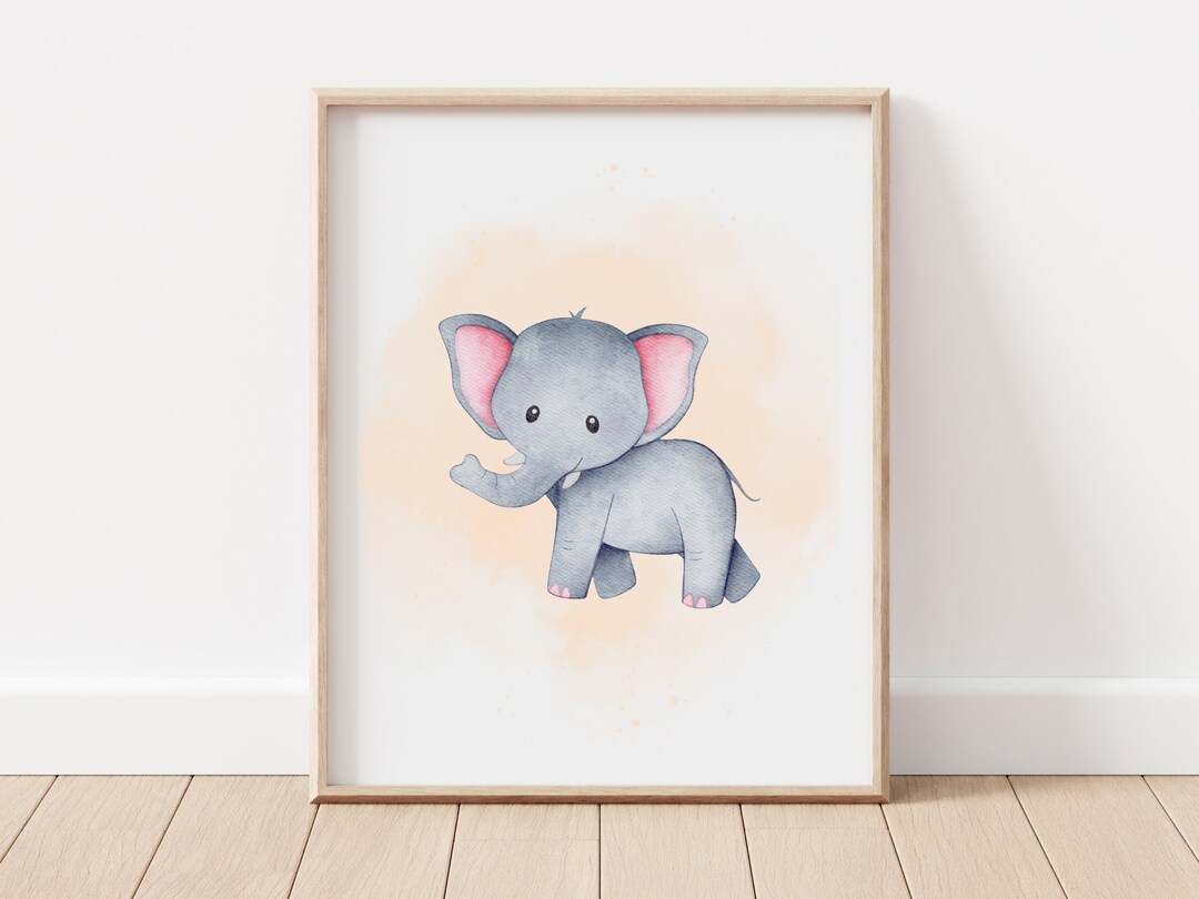 Elephant Nursery Print, Elephant Nursery Art, Safari Nursery, Boy ...