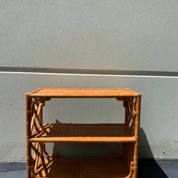 Rattan Shelf Bookcase - Etsy