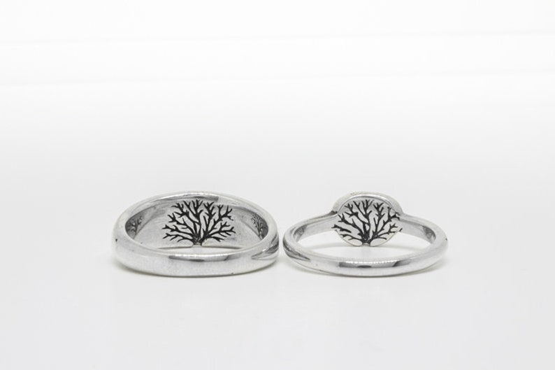 Tree of Life Ring. Men's Wedding Ring. Tree of Life Wedding Set. Unique ...