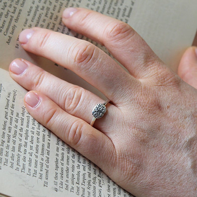 Narrow Tree of Life Wedding Ring in White Gold. Women's - Etsy
