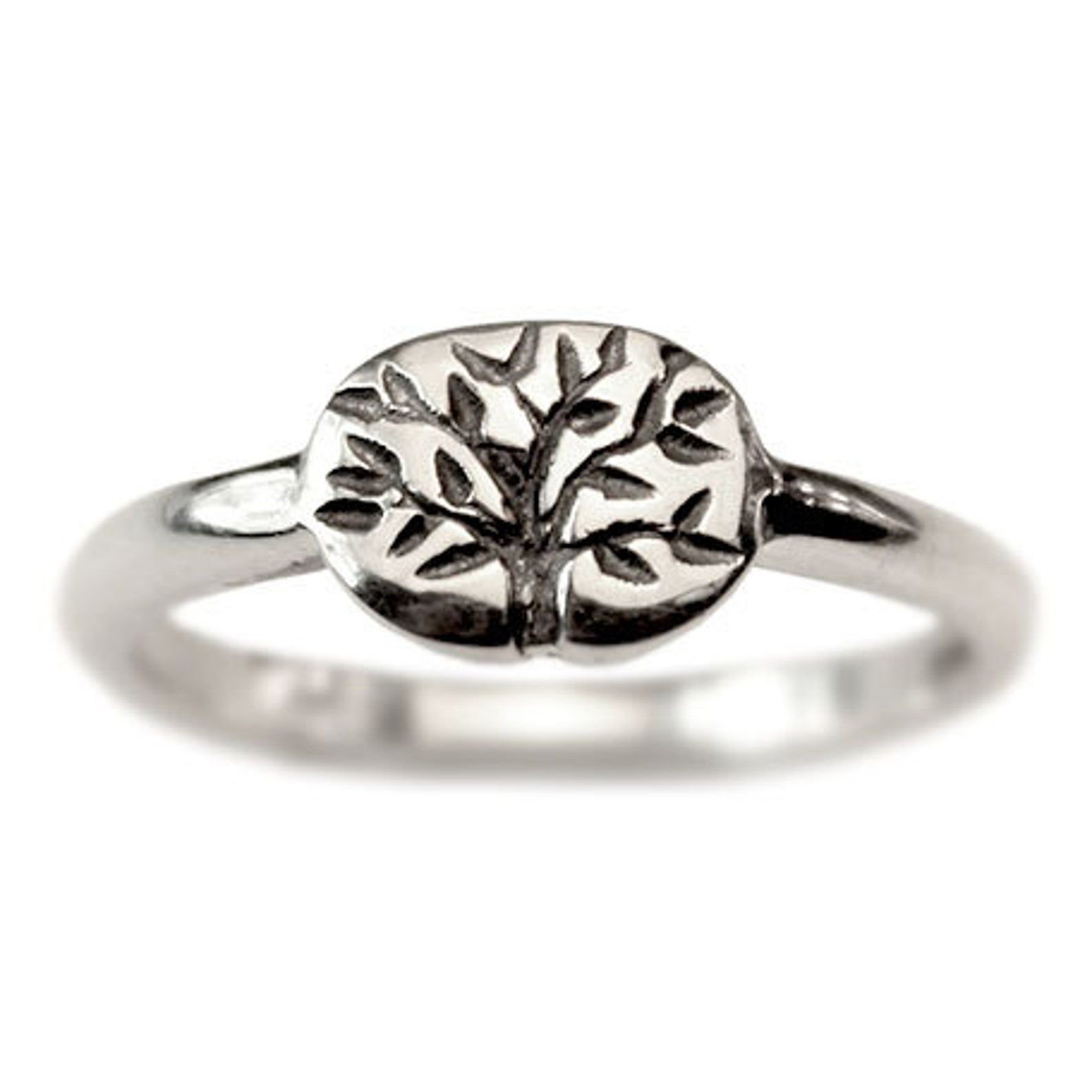 Narrow Tree of Life Wedding Ring in White Gold. Women's - Etsy