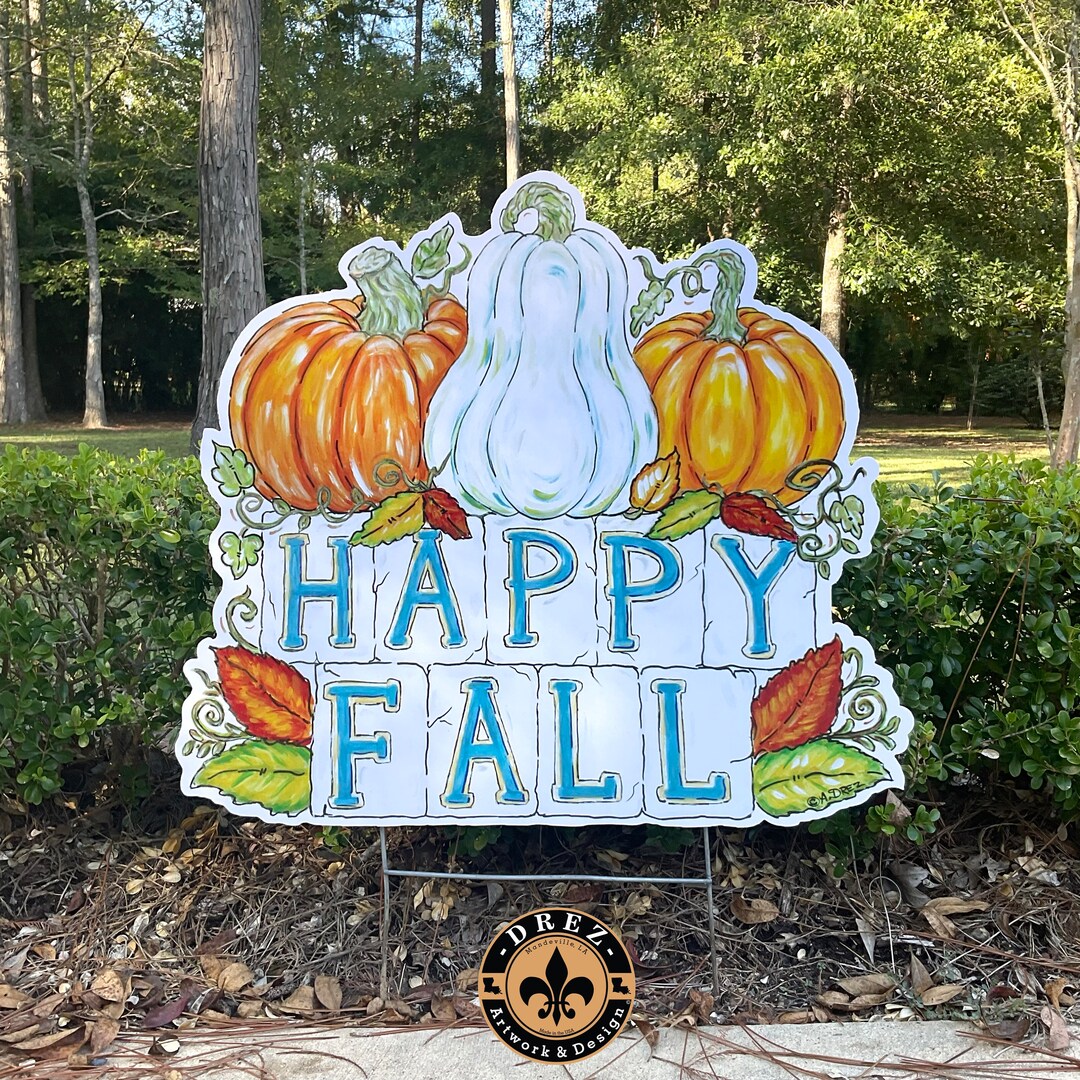 Pumpkin Yard Sign, Fall, Yard Art,thanksgiving, Outdoor Decor, Garden ...