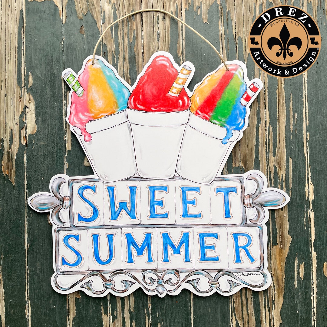 Snowball, Snoball, Door Hanger, New Orleans, NOLA, Fleur De Lis, Summer ...