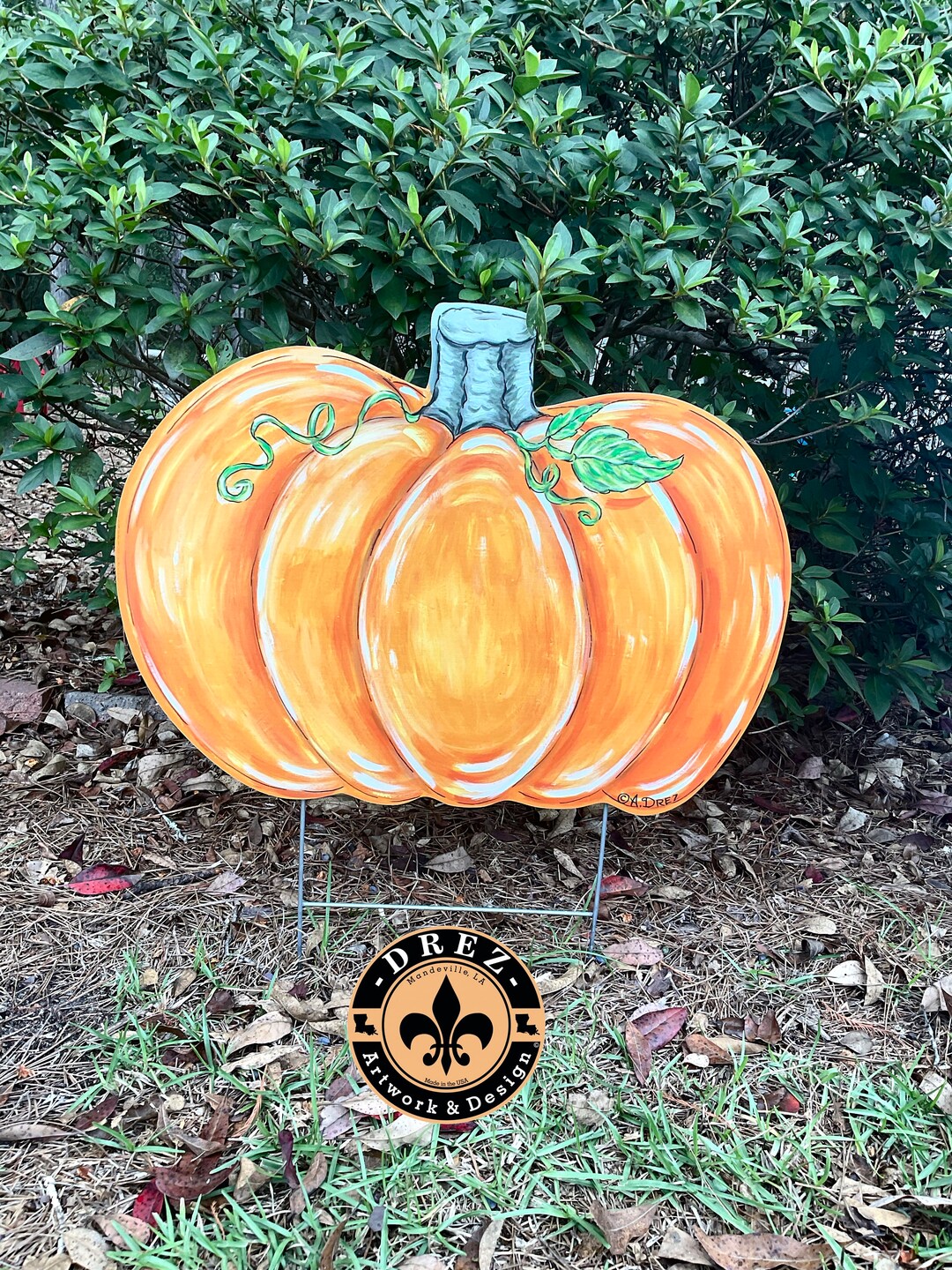 Pumpkin Yard Sign, Fall Thanksgiving Outdoor Decor, PVC Artwork (20x16 ...