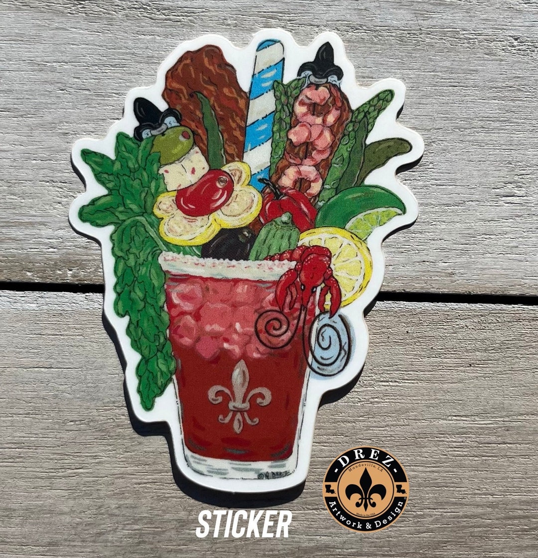 Bloody Mary Sticker, Nola, Decal for Laptop, Tumbler, Planner, Bumper ...