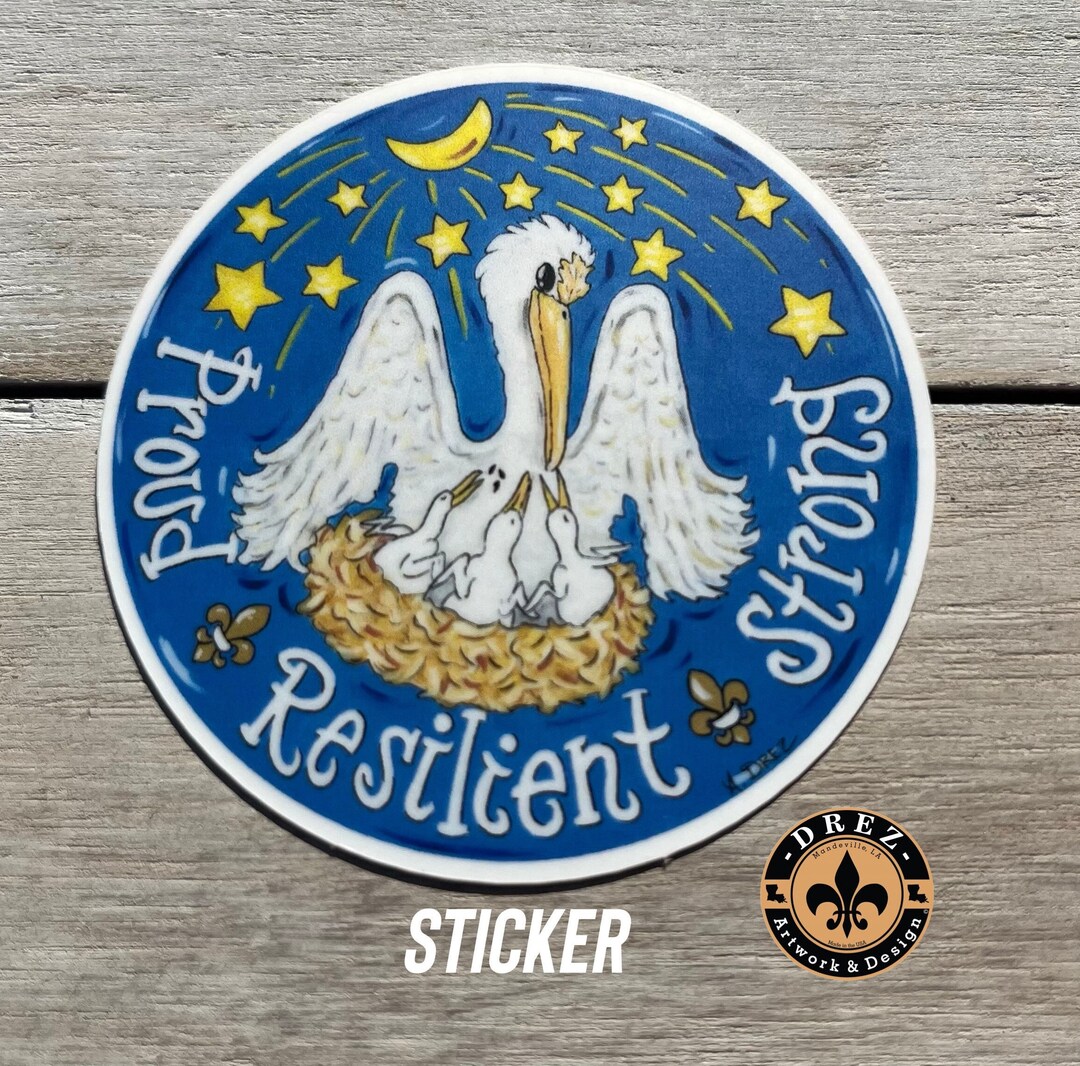 Pelican Sticker, Nola, Decal for Laptop, Tumbler, Planner, Bumper ...