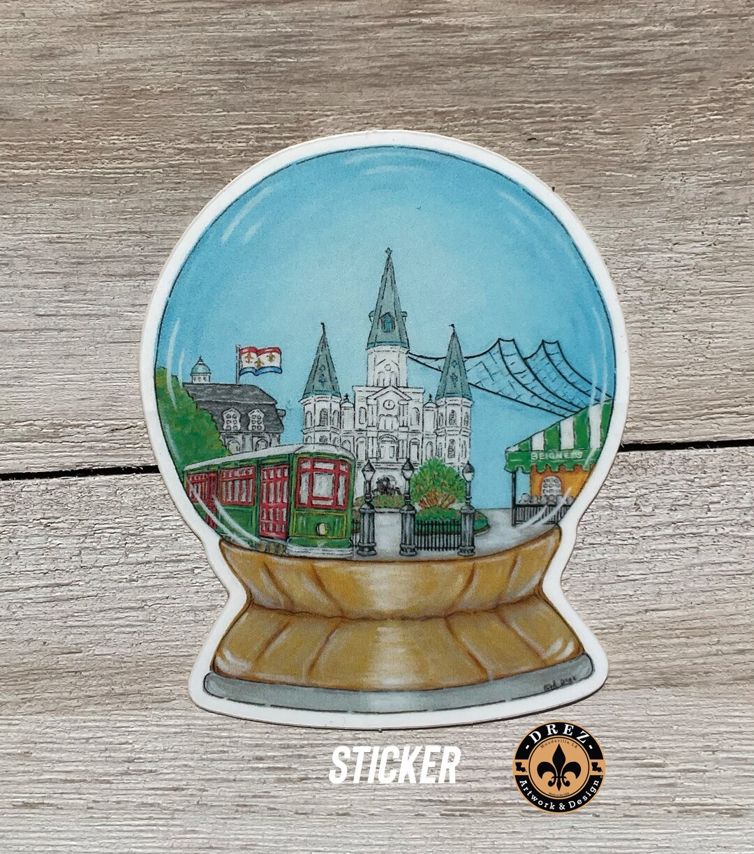 New Orleans Sticker, Decal for Laptop, Tumbler, Bumper, Vinyl ...