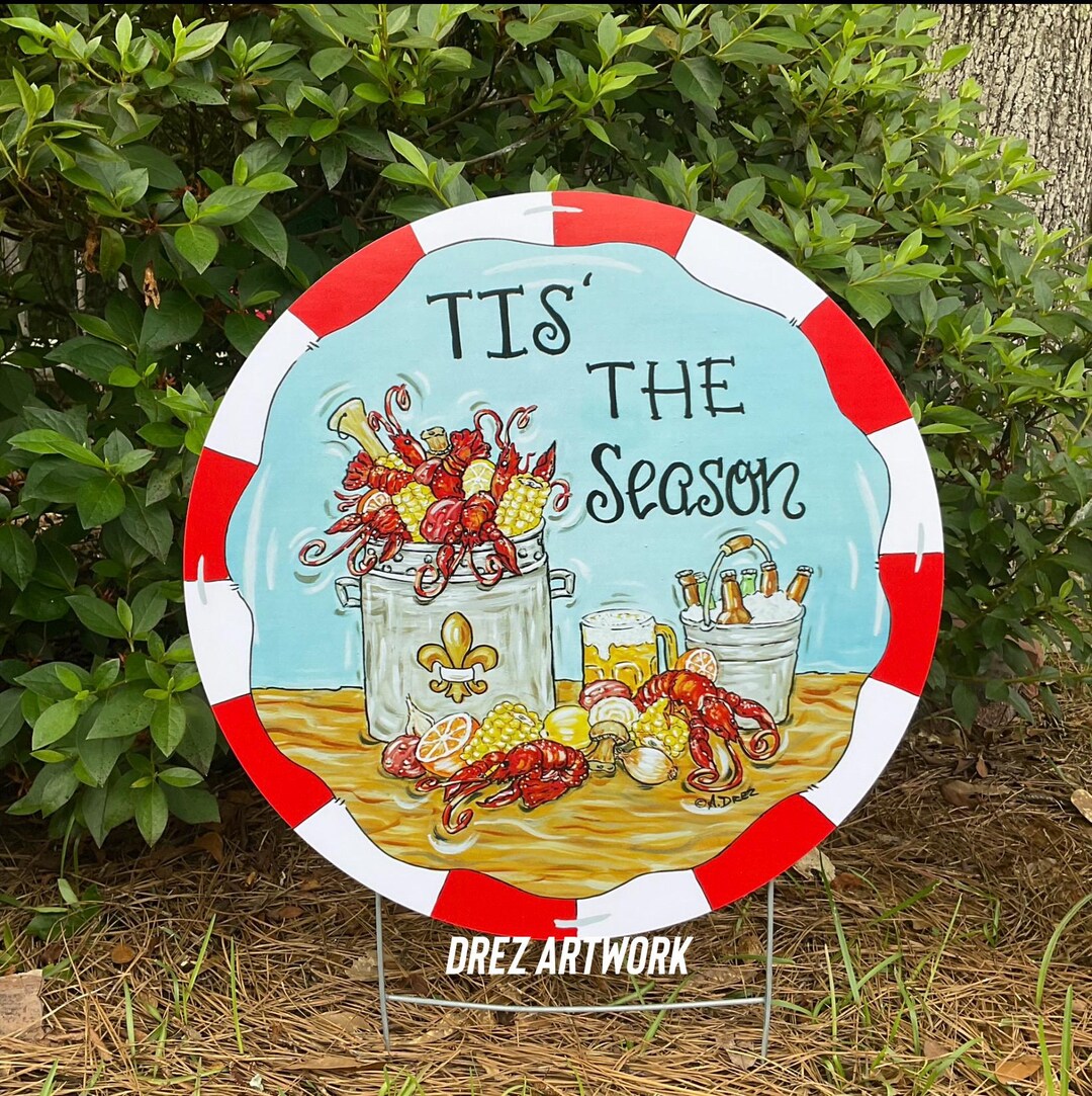 Crawfish Pot, Crawfish Boil, Louisiana, Seafood, Yard Stake, Yard Decor ...