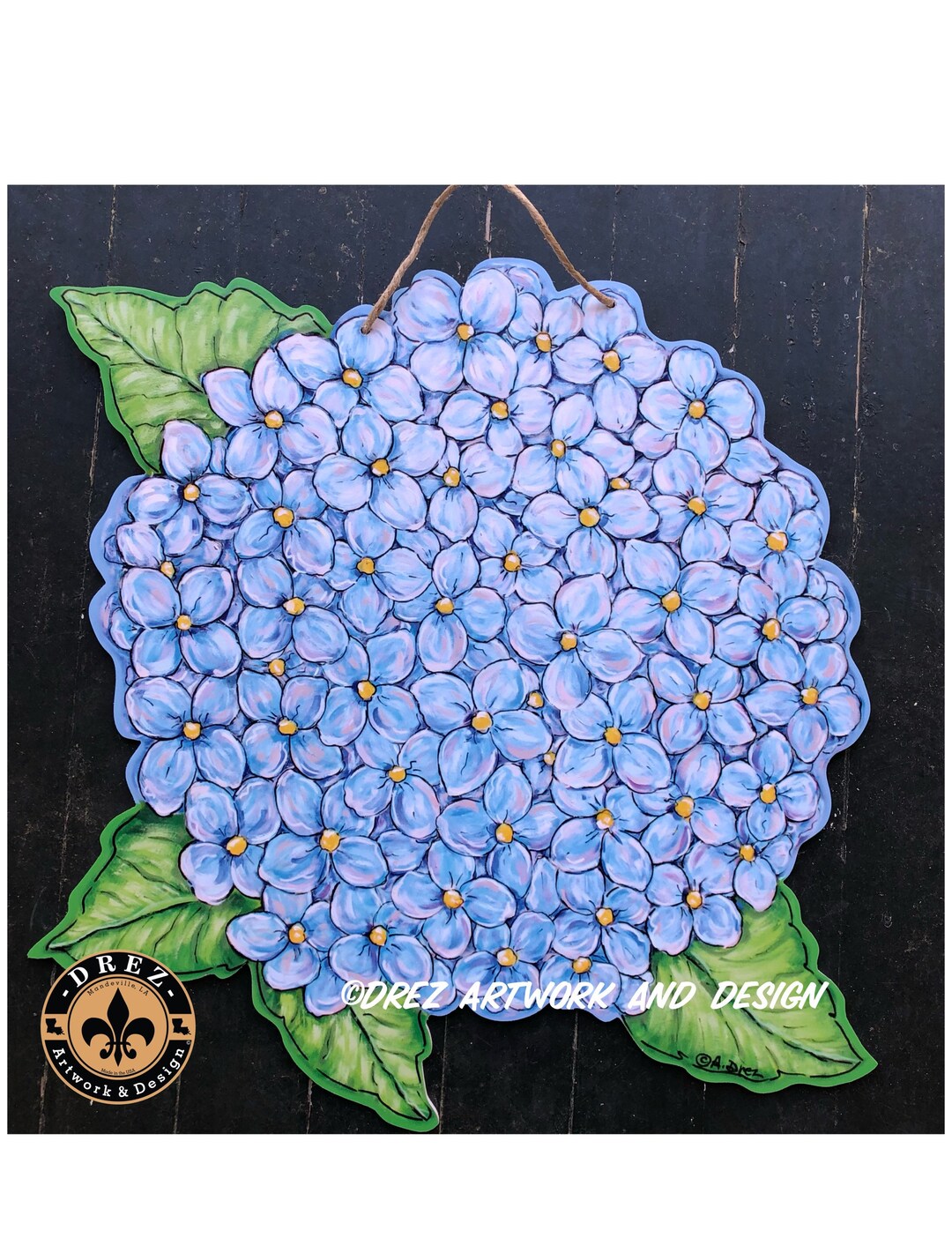 Hydrangea Door Hanger, Flower, Spring, Summer, Door Decor - Etsy