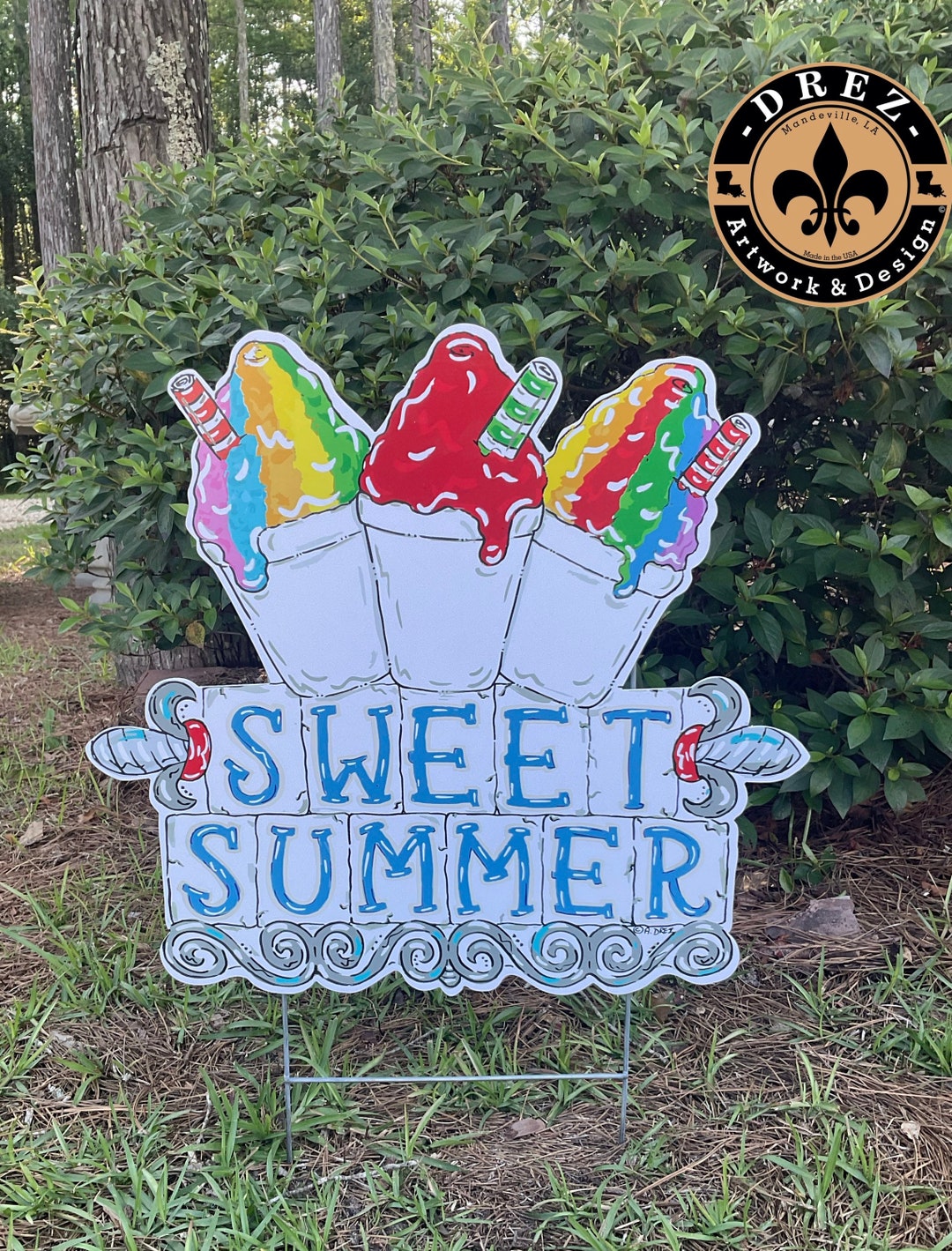 Snowball Snoball Yard Stake New Orleans NOLA Fleur De - Etsy