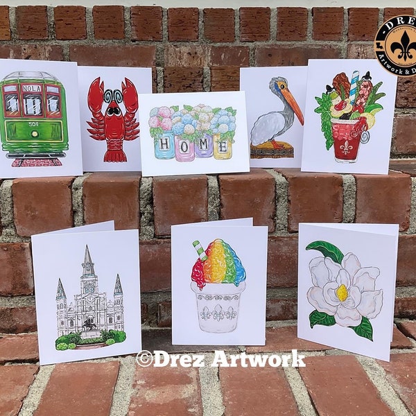 New Orleans Cards - Etsy