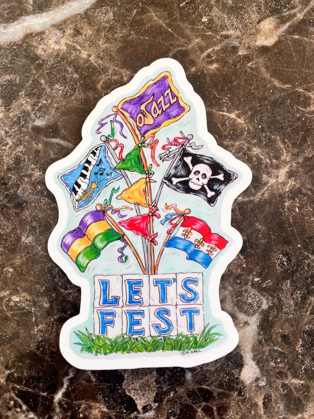 Festival Sticker, Jazz Fest, Fest Flags,french Quarter, Music, Decal ...