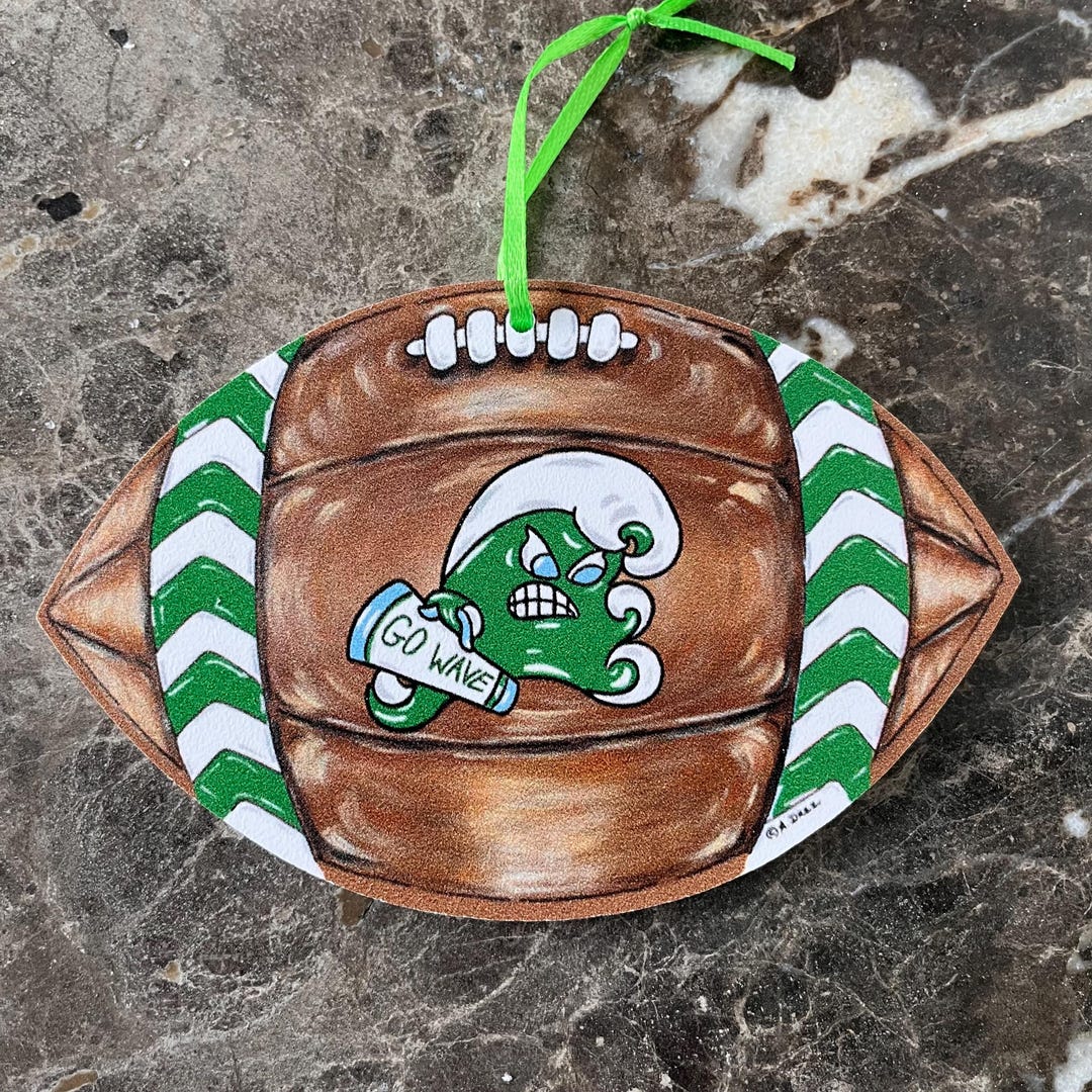 Tulane Football, Geaux Wave, Nola, New Orleans, Ornament, Christmas ...