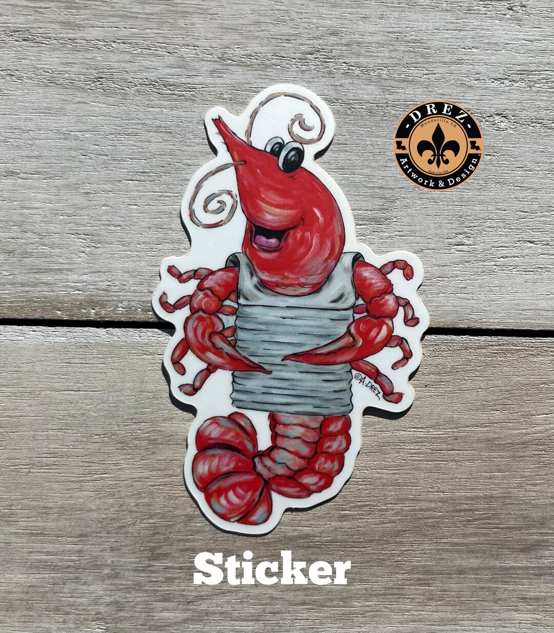 Crawfish Sticker, Zydeco, Music, Decal for Laptop, Tumbler, Planner ...