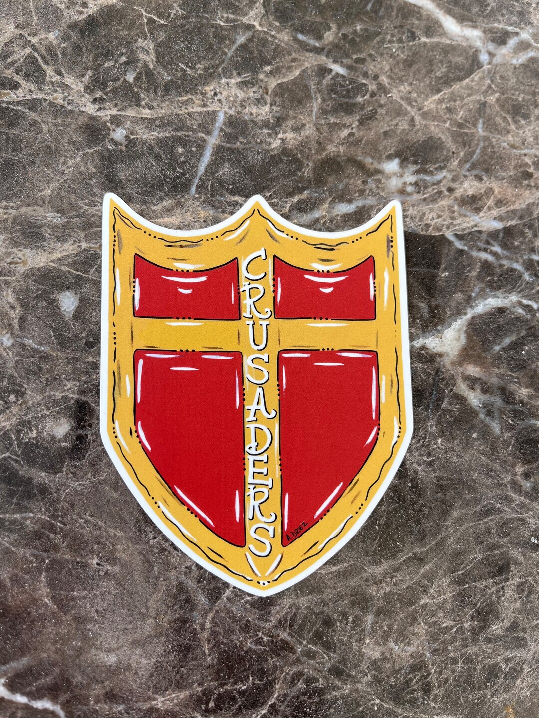 Brother Martin High School Crusaders Shield Sticker, Waterproof Vinyl ...