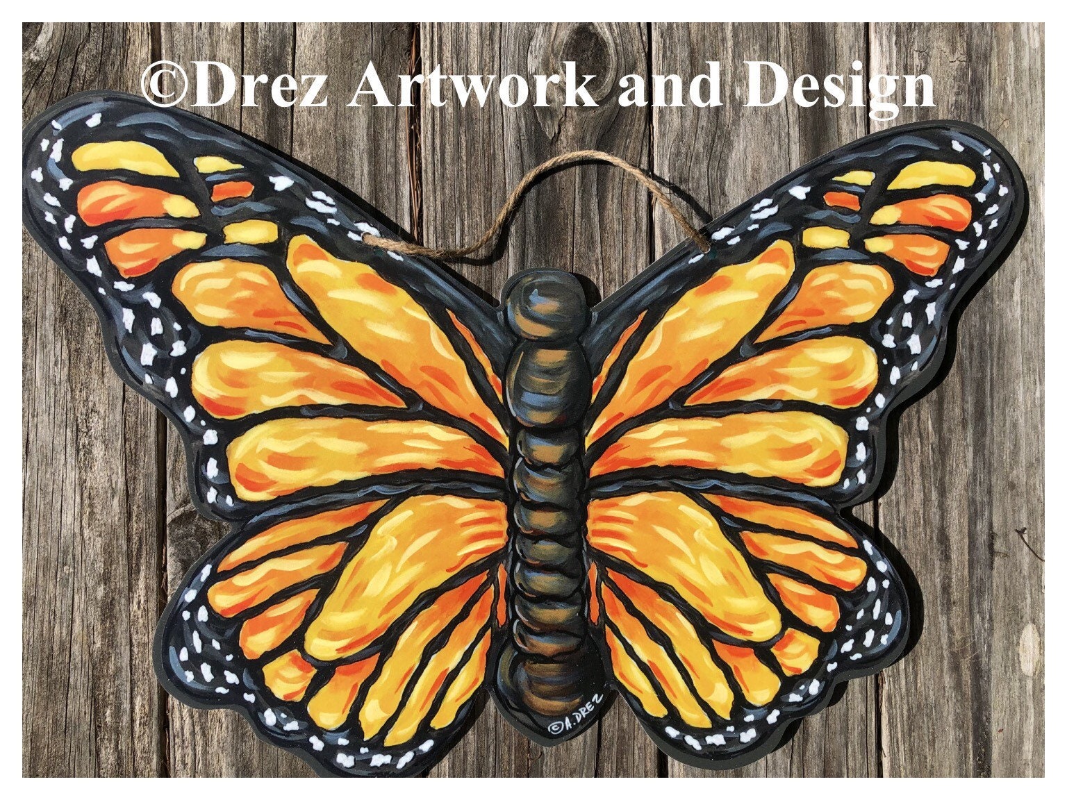 Butterfly Door Hanger Monarch Door Decor Summer Spring - Etsy