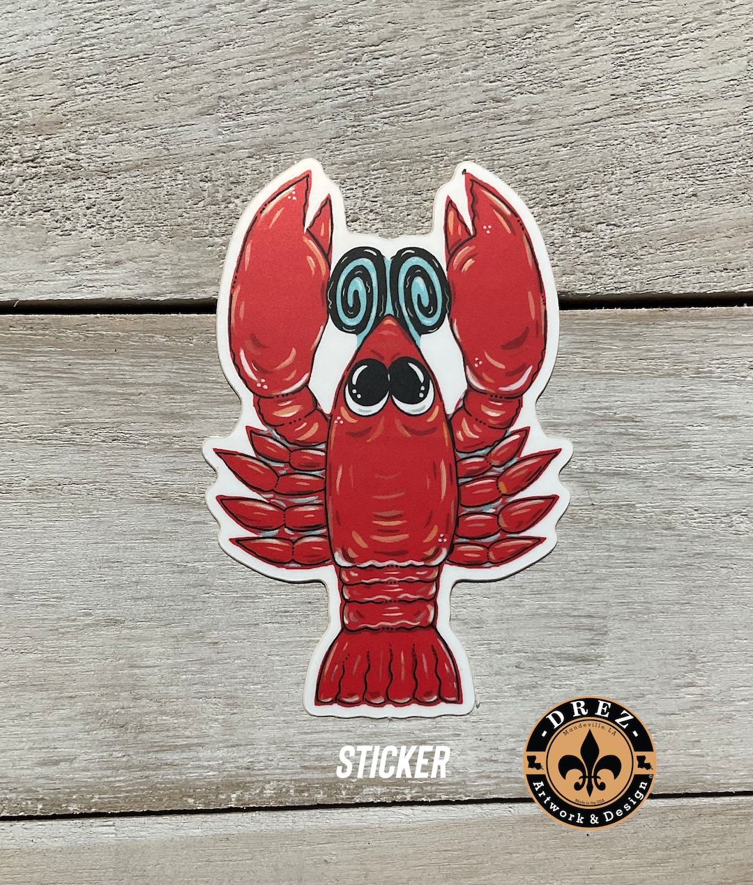 Crawfish Sticker, Louisiana Seafood, Decal for Laptop, Tumbler, Planner ...