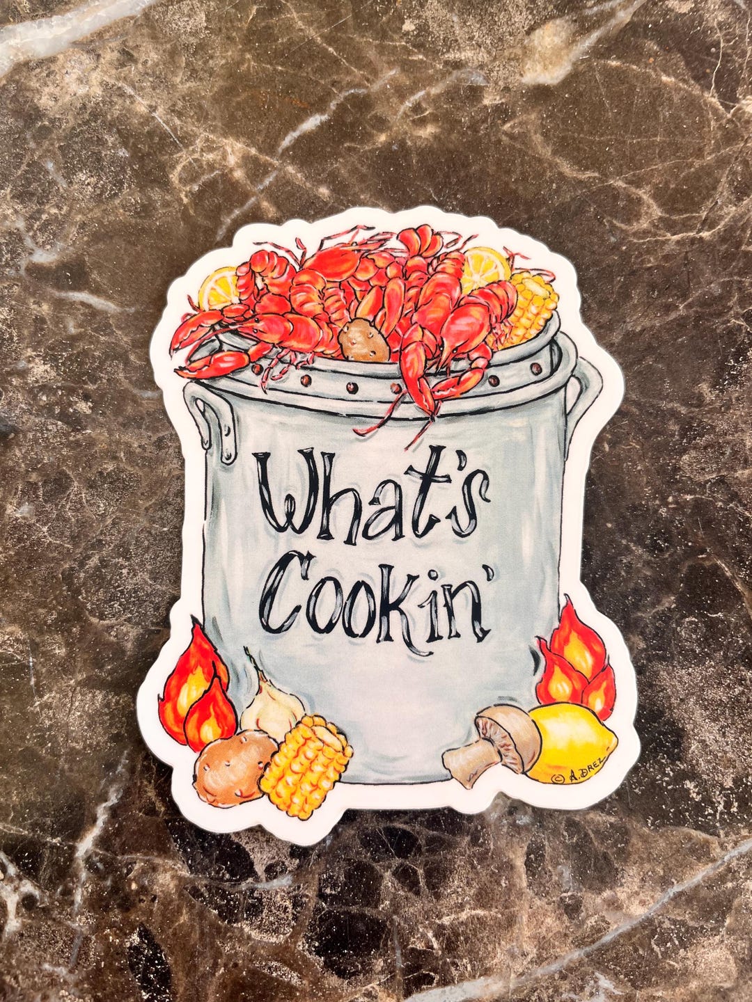 Crawfish Sticker, Louisiana Seafood, Decal for Laptop, Tumbler, Planner ...