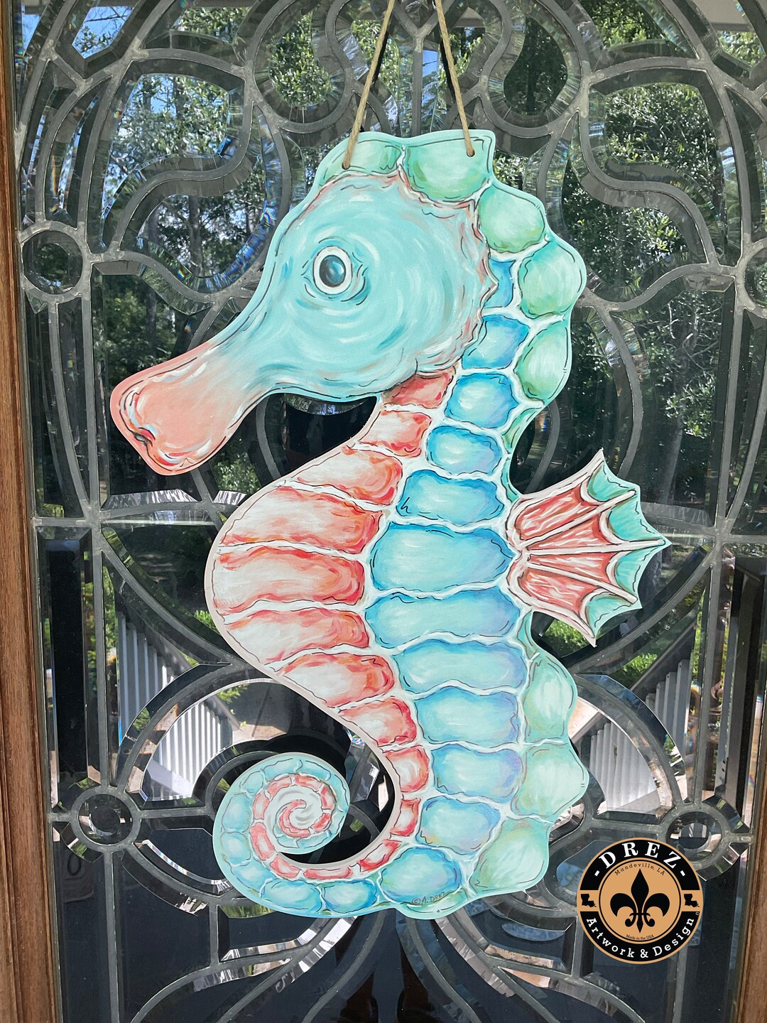 Seahorse Door Hanger, Summer Door Hanger, Sea Life, Sea Turtle ...