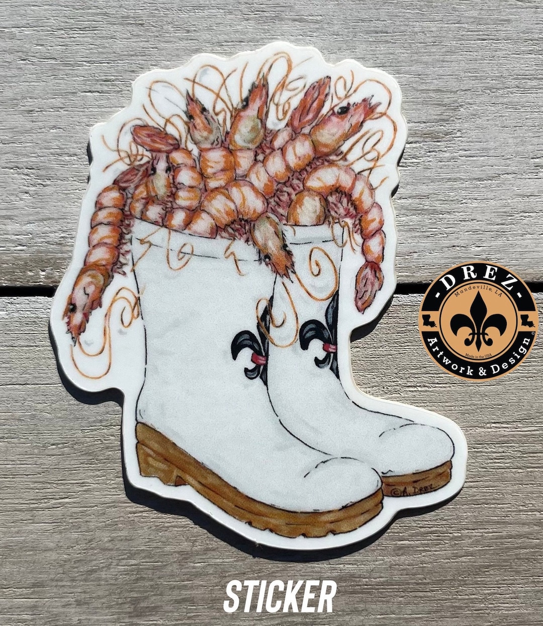 Seafood Sticker, Shrimp, Crawfish, Decal for Laptop, Tumbler, Planner ...