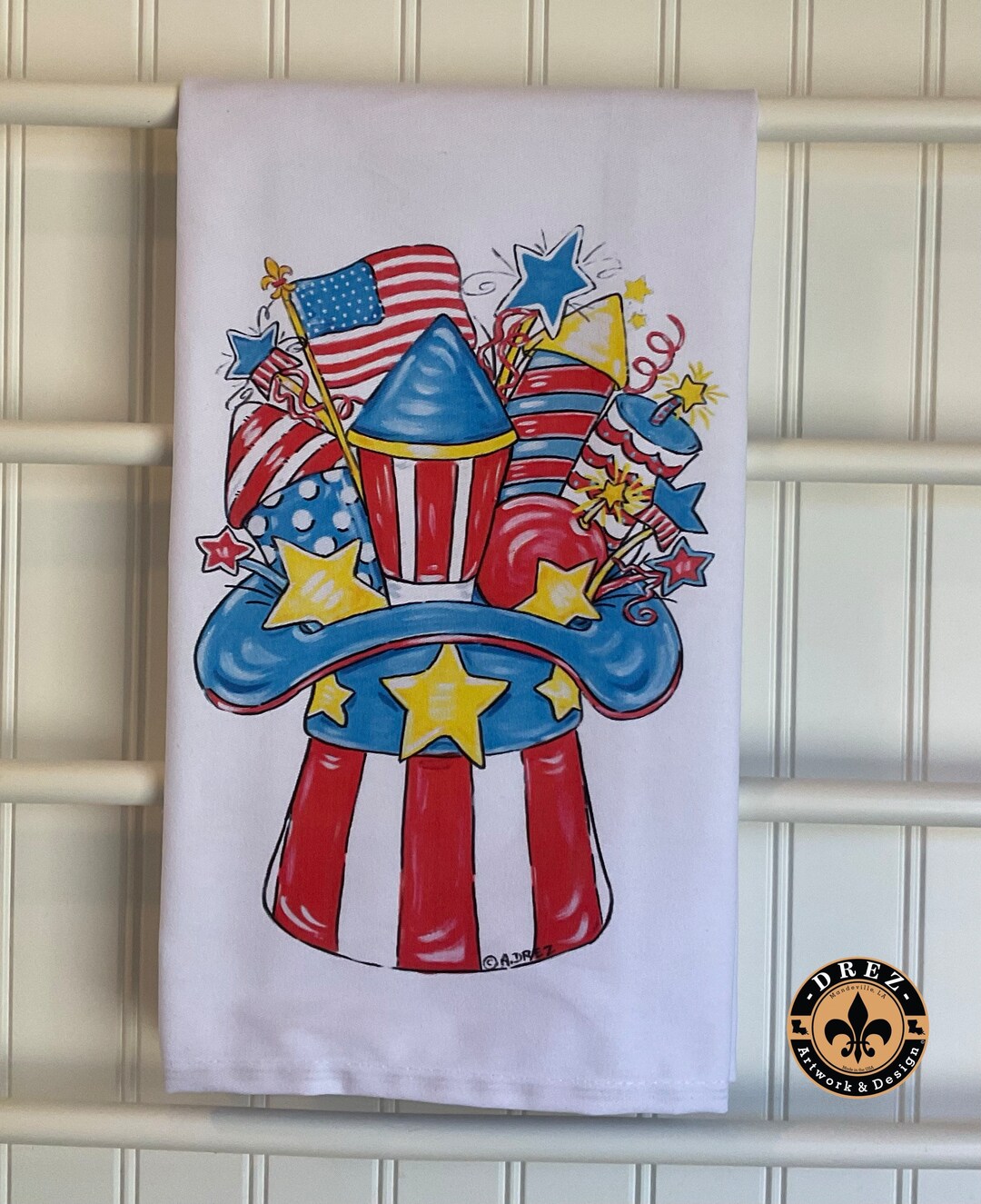 July 4th, Tea Towel, Fourth of July, Fireworks, Independence Day ...