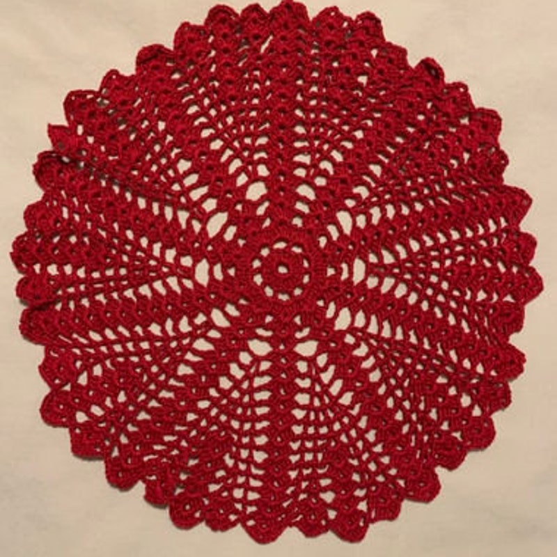 Red Doilies - Etsy