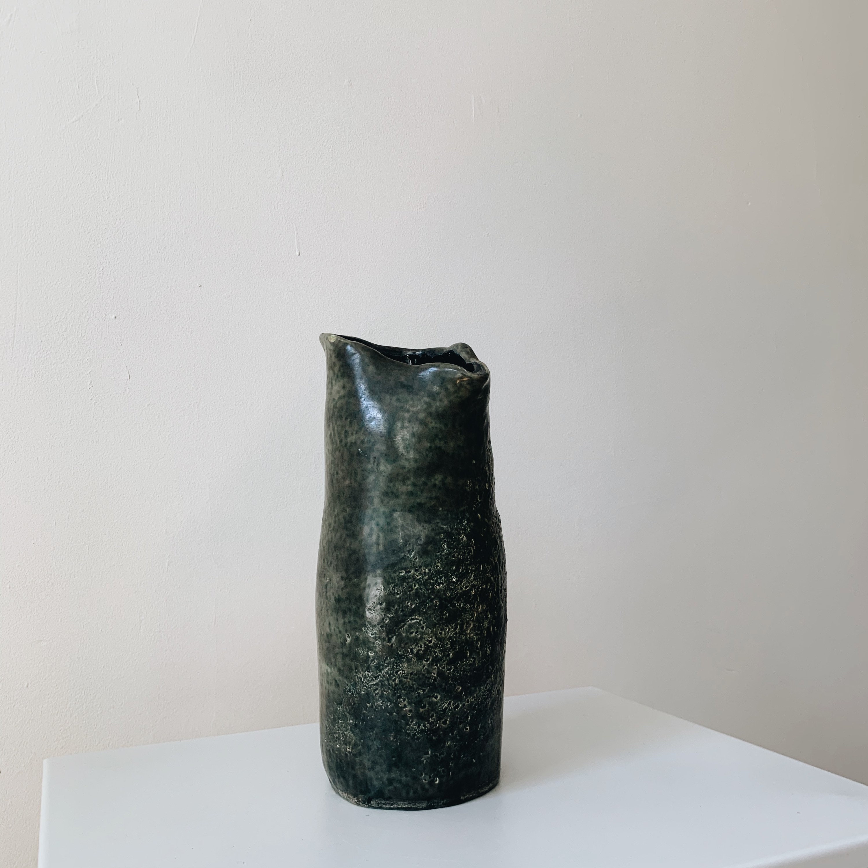 Vintage large handmade ceramic vessel