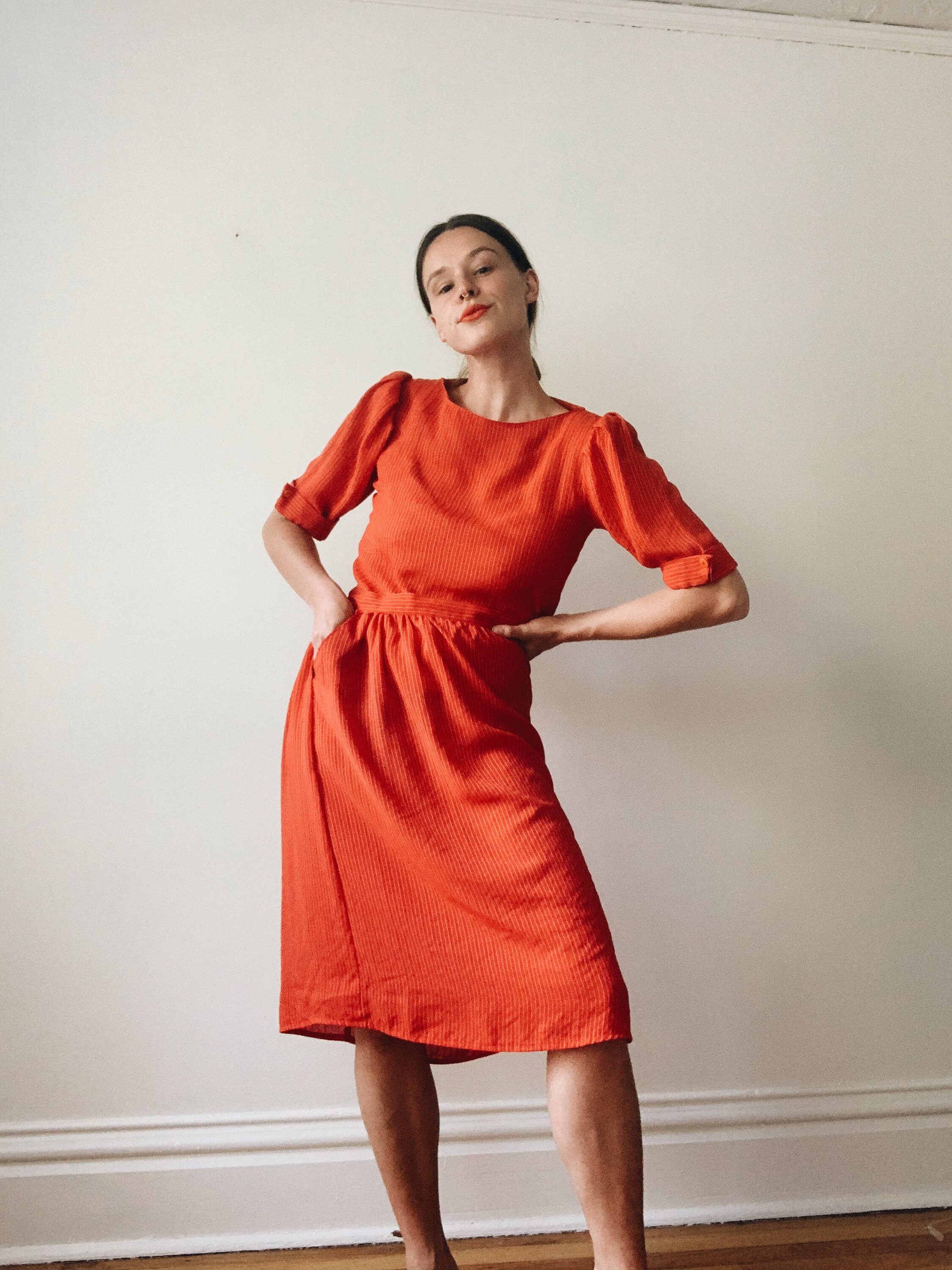 Vintage sheer red set