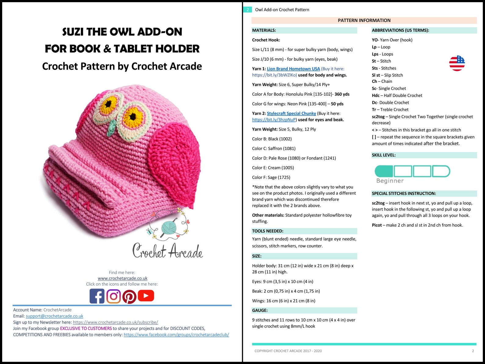 5 Crochet Book and Tablet Holder CROCHET PATTERNS PDF Ebook, Crochet ...