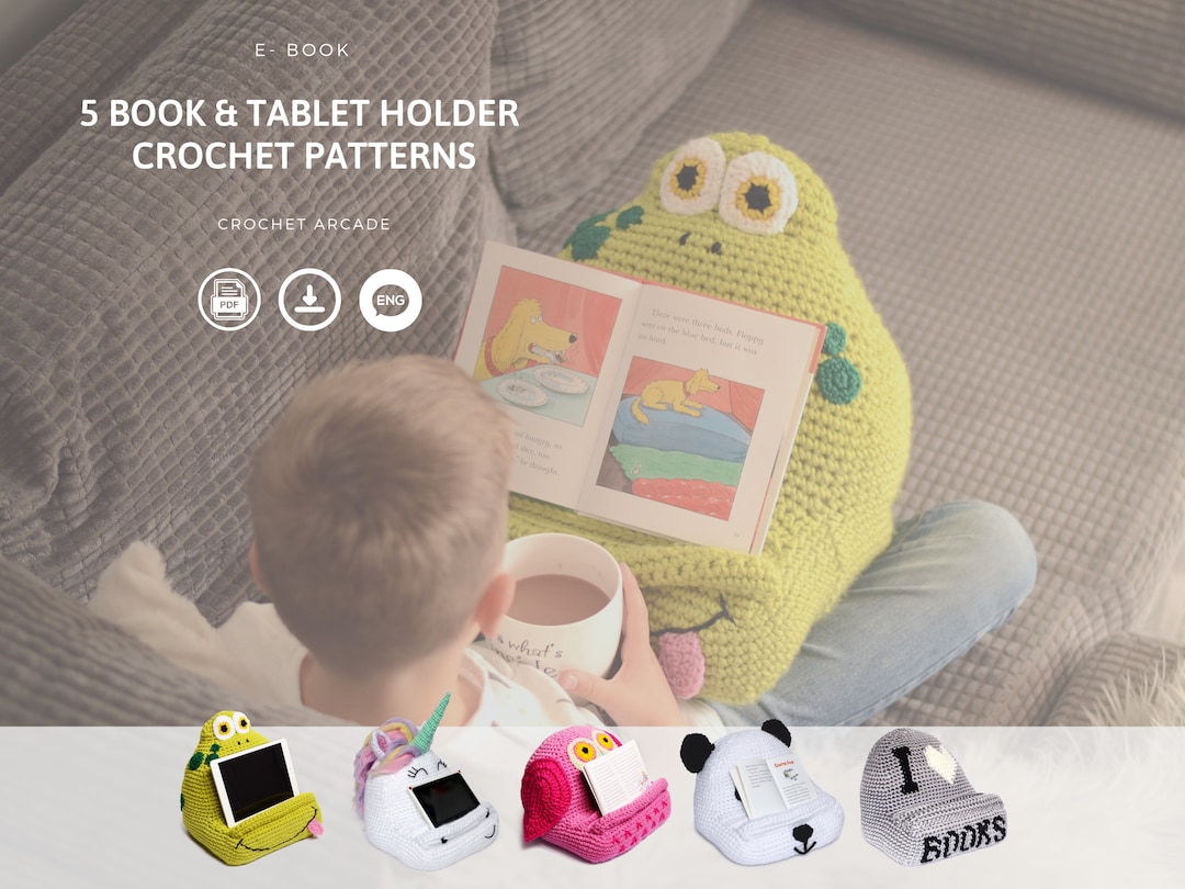5 Crochet Book and Tablet Holder CROCHET PATTERNS PDF Ebook, Crochet ...