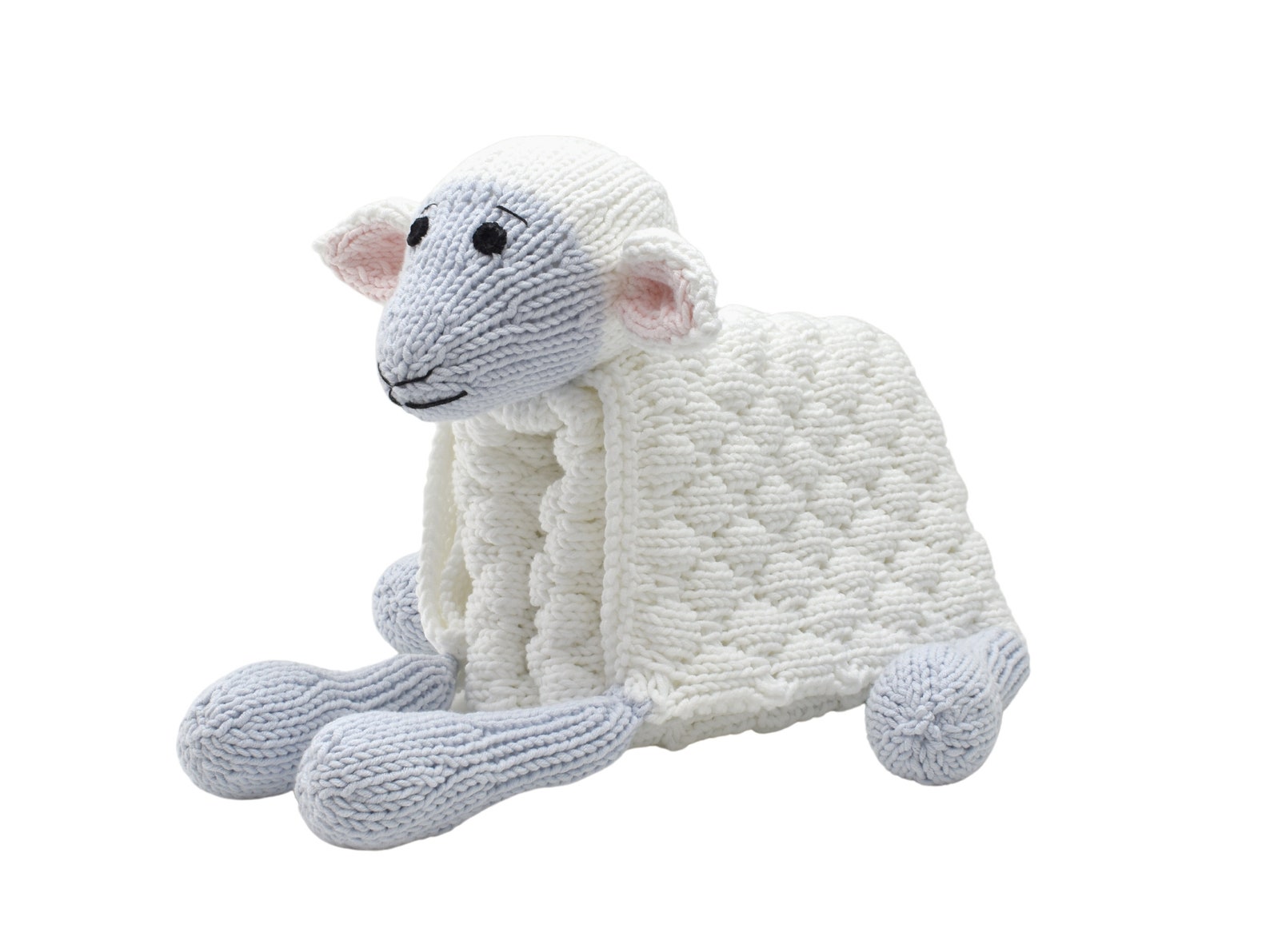 KNITTED SHEEP BLANKET Knit Pattern Pdf Cuddle and Play Sheep - Etsy