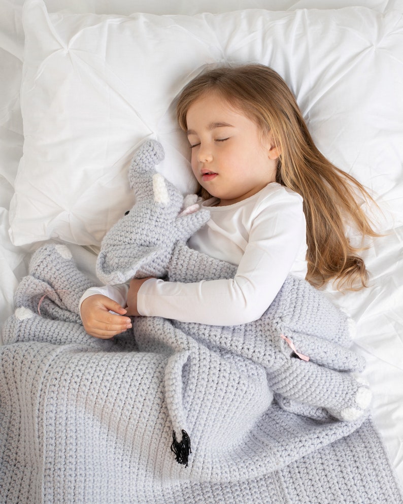 BABY BLANKET Crochet Pattern PDF Cuddle and Play Elephant - Etsy