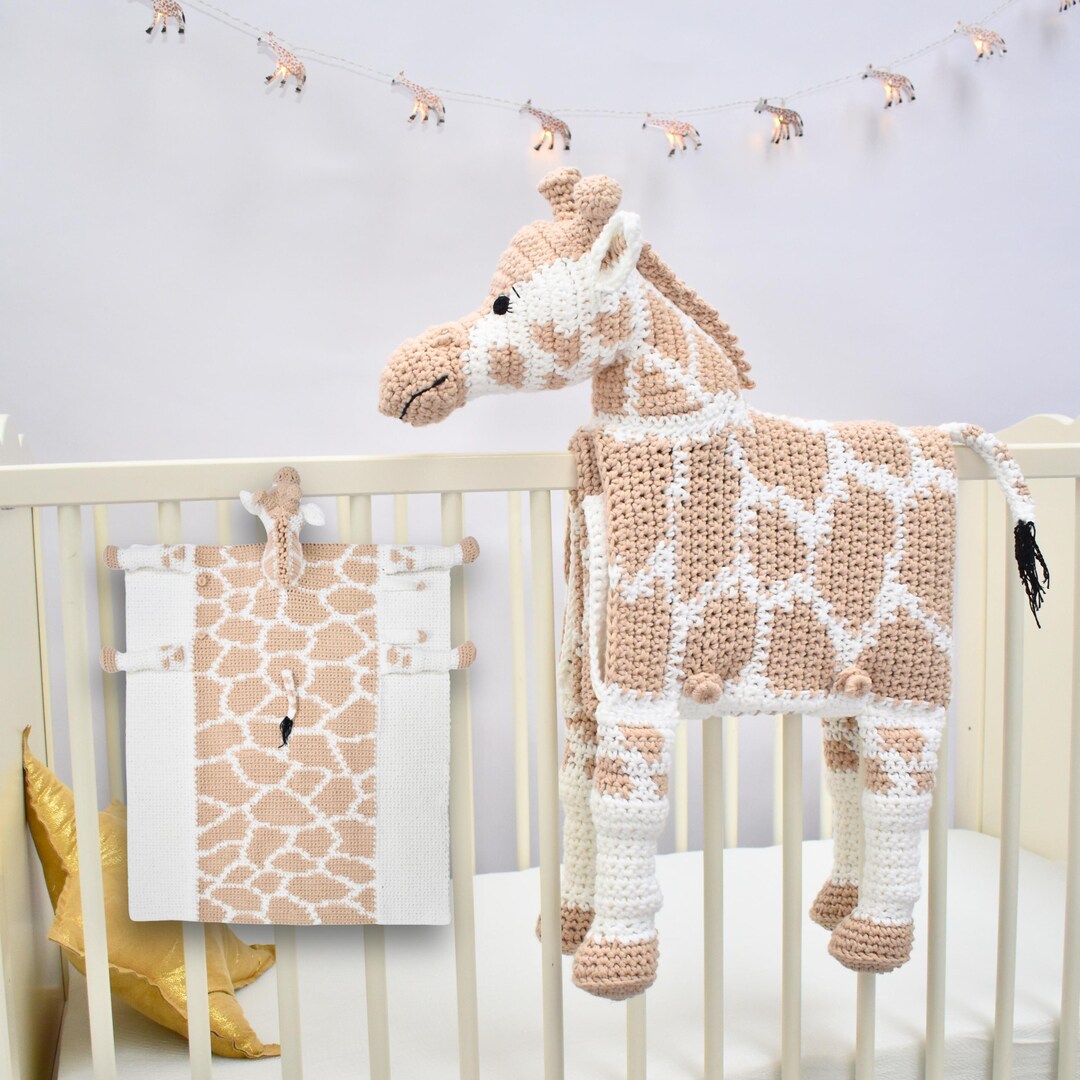 Baby Afghan CROCHET PATTERN That Turns Into GIRAFFE Cuddle and Play ...