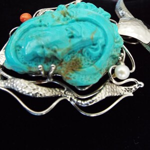 Master Hand Carved Turquoise Cameo Artist Signed, V. Langella From ...